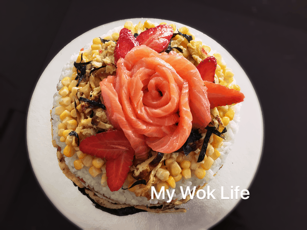 Salmon Sushi Cake - My Wok Life Cooking Blog