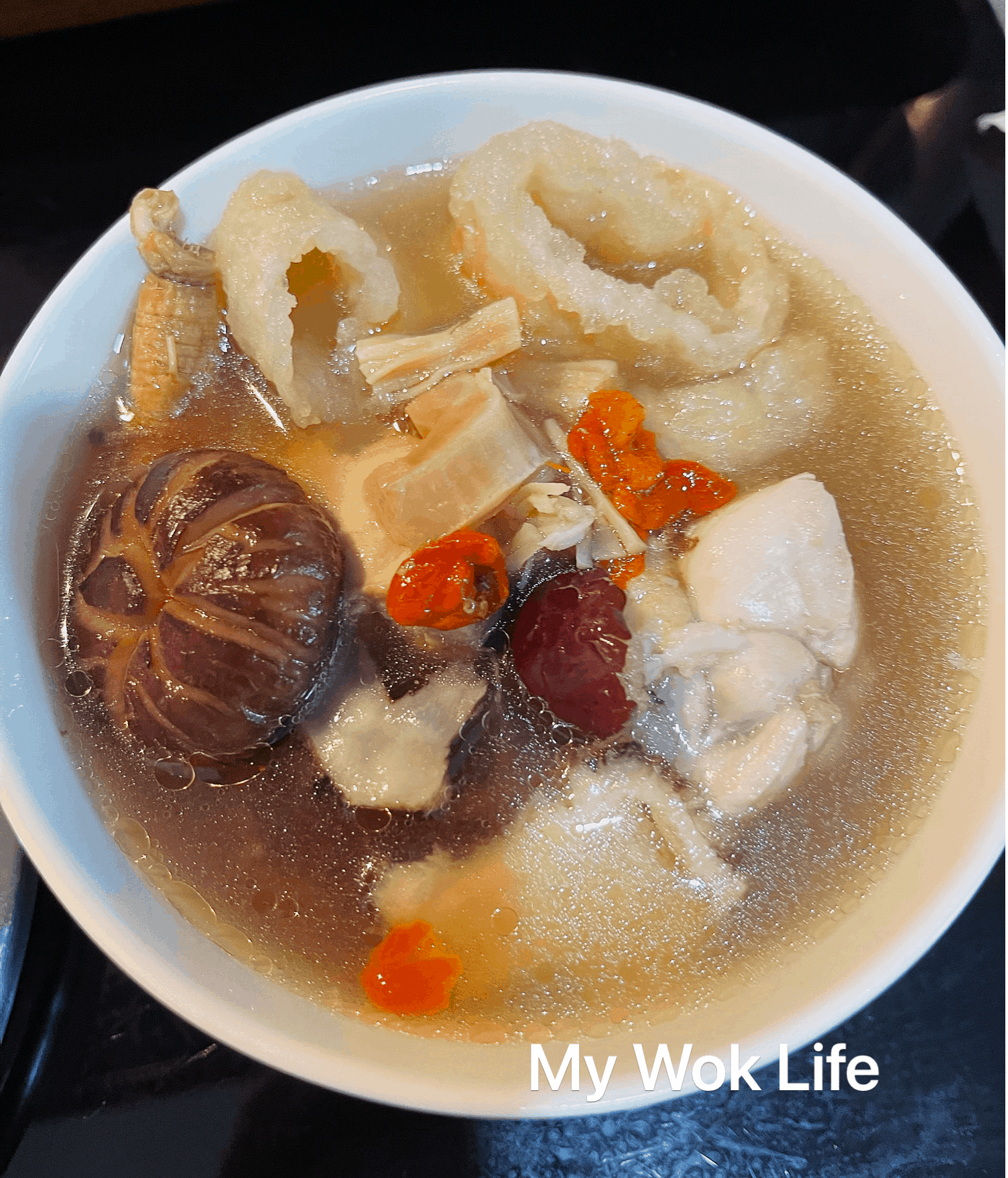 Chicken & Fish Maw Soup (简易鱼鳔鸡汤) - My Wok Life Cooking Blog